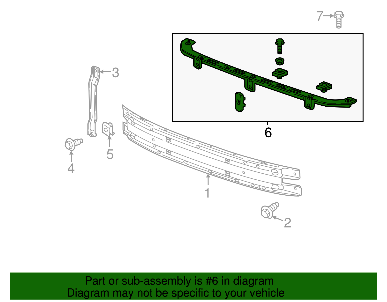 84122562 - Front Bumper Fascia Center Support 2017-2019 GMC Acadia ...