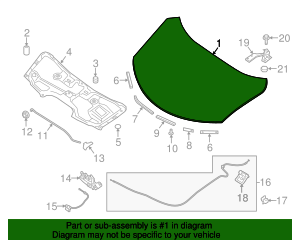 2014-2020 Nissan Rogue Hood 65100-4BA0B | OEM Parts Online