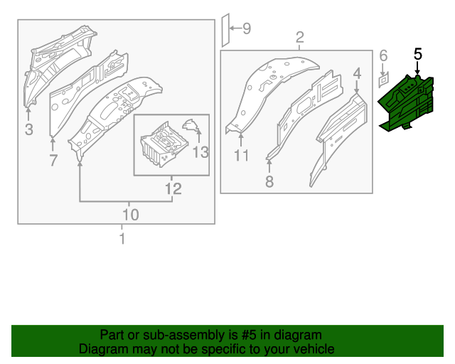 2012-2019 Nissan Rear Reinforced F4187-1PAMA | Nissan Parts Plus