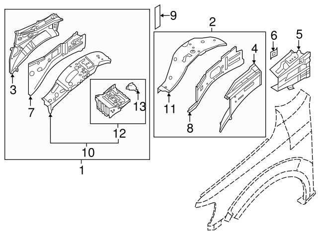2017-2021 Nissan Lower Panel F4130-9JJMA | Boro Nissan Parts