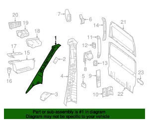906-692-24-00-7J69 - Windshield Pillar Trim 2014-2018 Mercedes-Benz ...