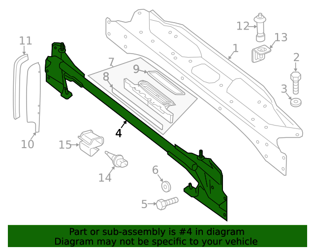 463-620-06-00 - Radiator Support Tie Bar 2016-2018 Mercedes-Benz G 550 ...