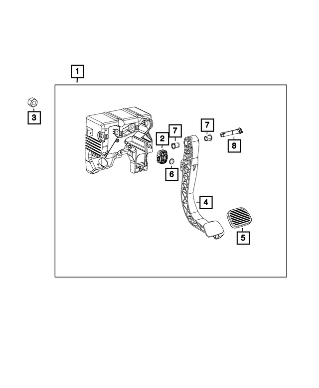 MOPAR GENUINE BRAKE PEDAL - 68594275AA - 68594275AA | Mopar Online Parts