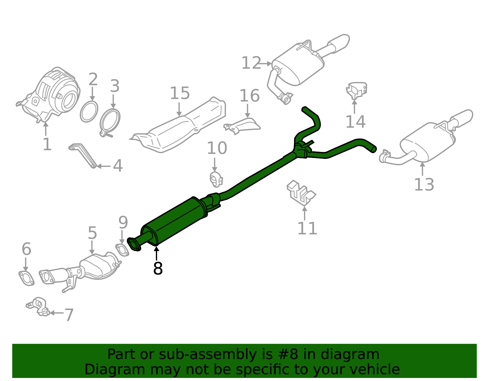 2019-2024 Nissan Altima Intermediate Pipe 20300-6CB1A | Nissan ...