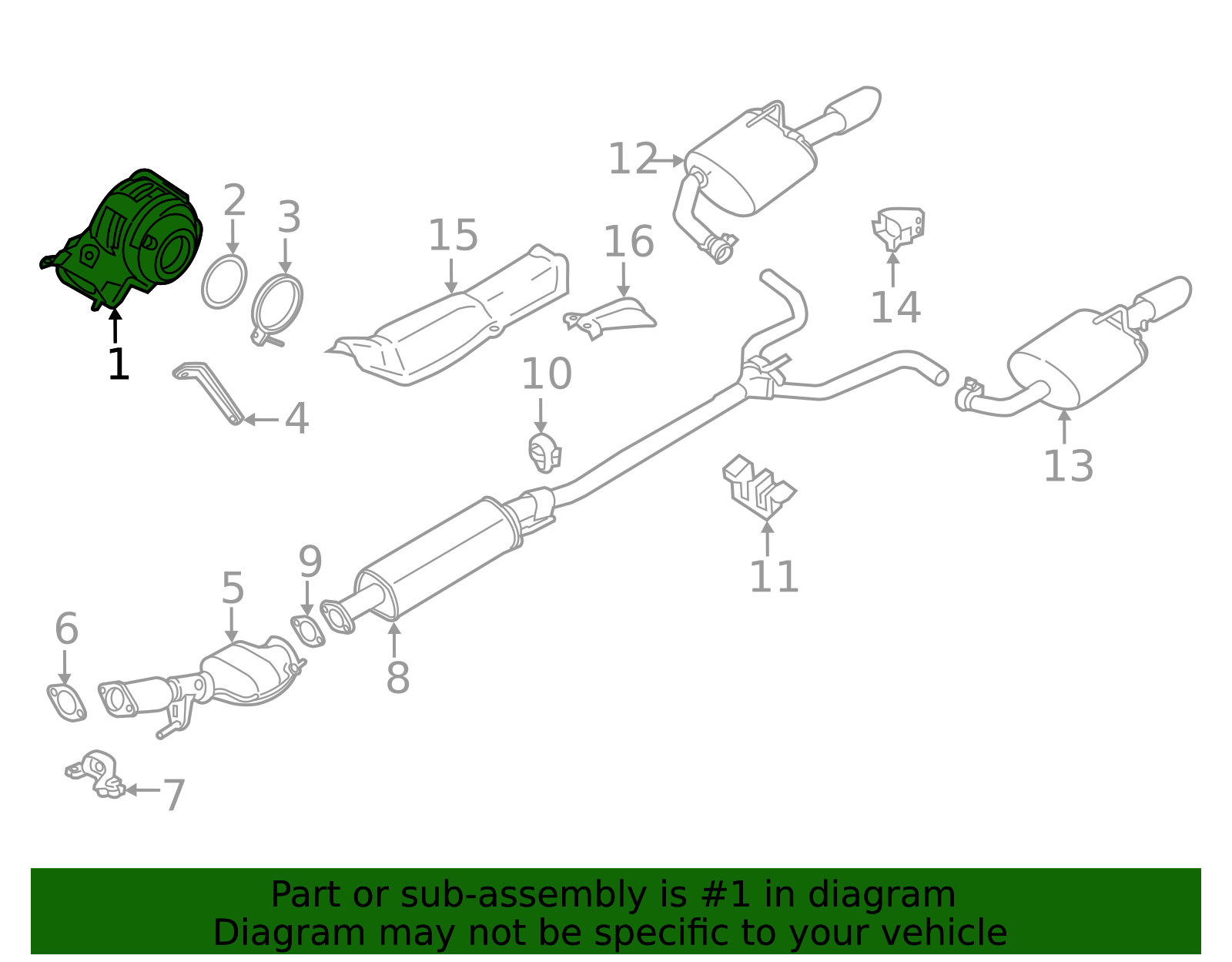 2022-2024 Nissan Altima Catalytic Converter 208A2-6CK0C | Nissan Parts ...