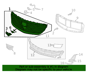 2020-2021 Cadillac CT5 Grille 84926783 | TascaParts.com