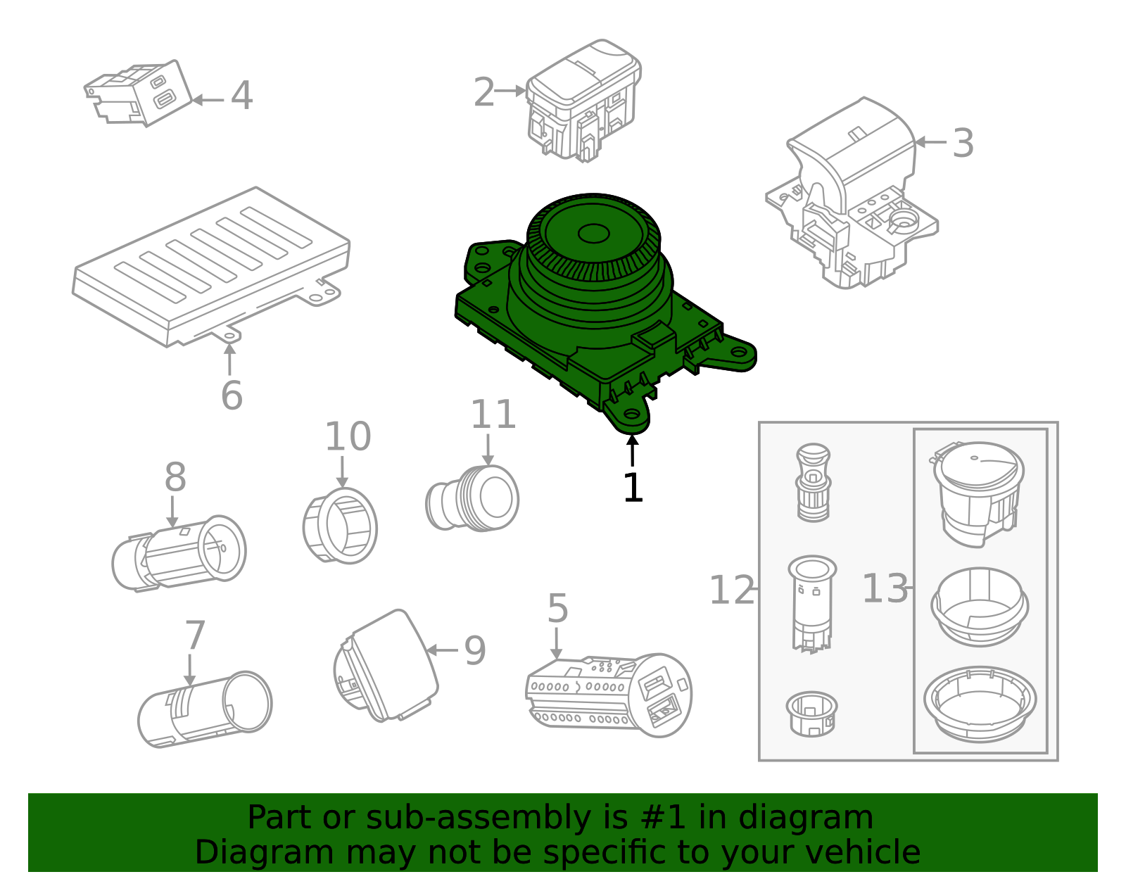 LJ9Z-7P155-D - Gear Shift Assembly 2021-2022 Ford Mustang Mach-E | Big ...