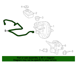 2006-2012 Mercedes-Benz Brake Vacuum Hose 251-430-00-29 ...