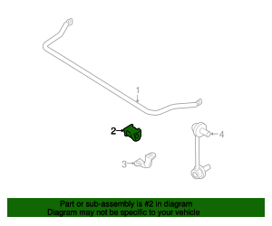 2004-2008 Mazda RX-8 Stabilizer Bar Bushing F151-34-156 | TascaParts.com