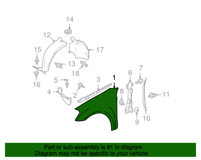 164-880-02-06-64 - Front Fender 2007-2012 Mercedes-Benz | Mercedes-Benz ...