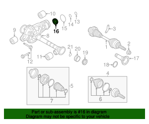 0AA-409-189-B - Differential Pinion Seal 2011-2015 Audi Q7 | Audi OEM Parts