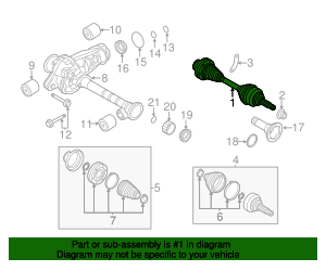 7P0-407-271-C - Axle Assembly 2010-2015 Audi | Audi OEM Parts