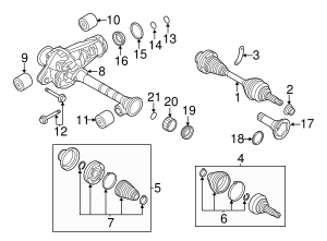 2007-2015 Audi Q7 Inner Joint Assembly 7L0-498-103-A | Audi USA Parts