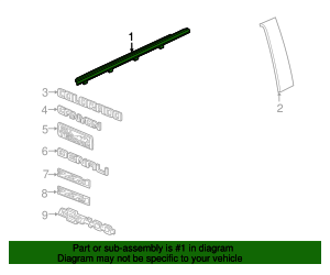 2015-2022 GM Front Driver Side Door Window Belt Reveal Molding 84408219 ...