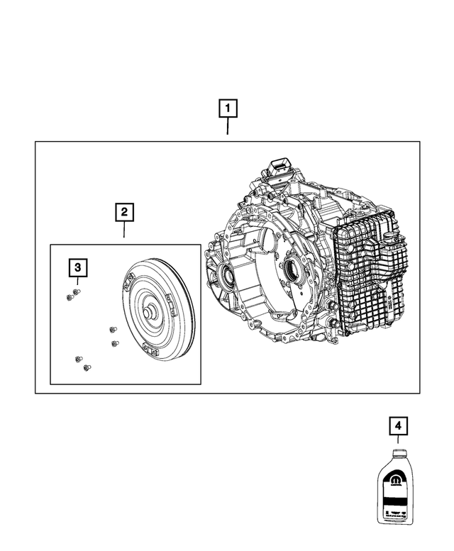 MOPAR WITH TORQUE CONVERTE TRANS KIT - R8277272AB - R8277272AB | Mopar ...