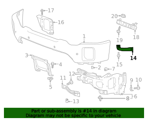 2020-2023 GM Front Driver Side Bumper Fascia Support Brace 84179372 GM ...
