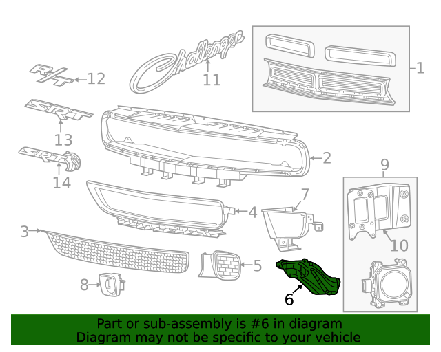 2015-2021 Dodge Challenger Air Duct - Passenger Side (RH) 68259742AA ...