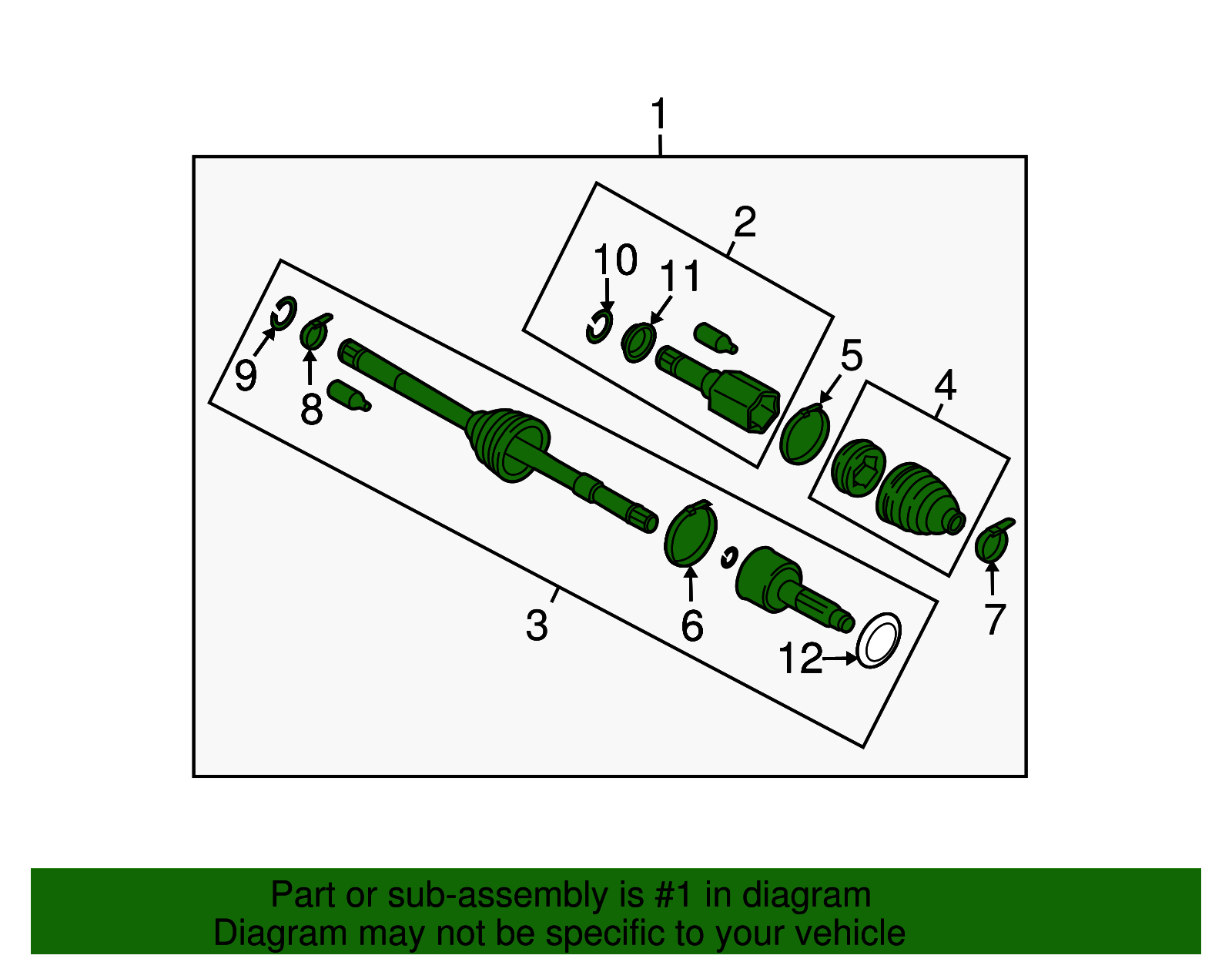 2010-2014 Subaru Axle Assembly 28321AJ011 | OEM Parts Online