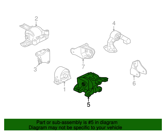 Genuine OEM Trans Mount Part# MN101574 Fits 2008-2017 Mitsubishi: Up To ...