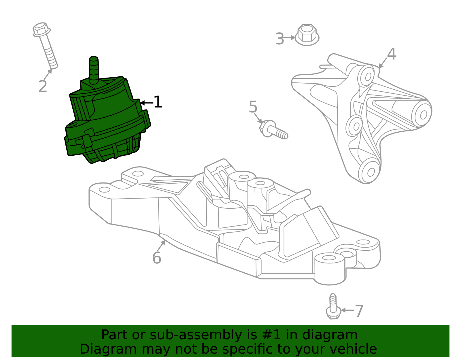 2020-2025 Cadillac CT5 Motor Mount 85156937 GM | GMPartsDirect.com