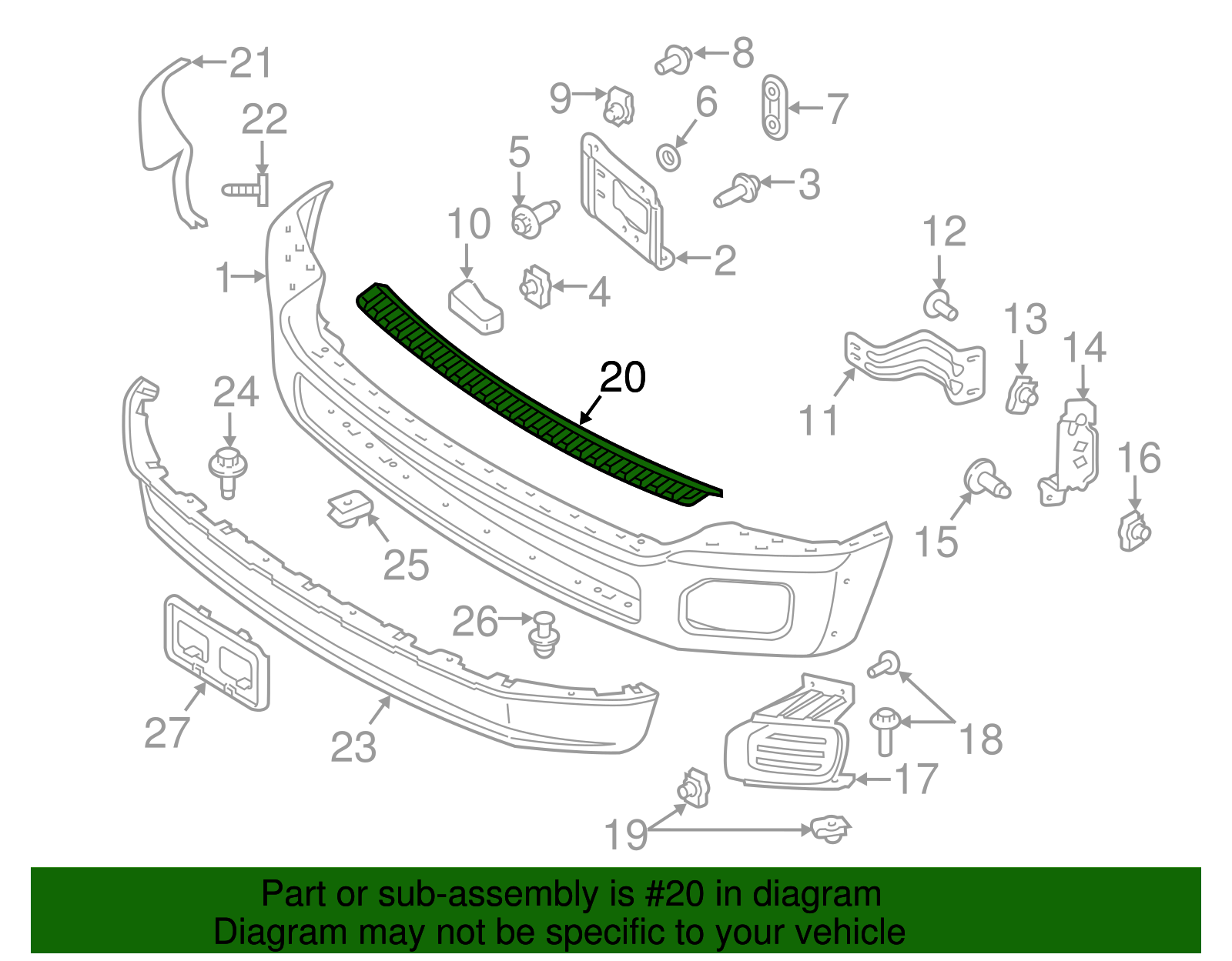 BC3Z-17C829-AA - Top Pad 2011-2016 Ford | Big 3 Auto Parts