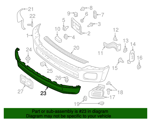 Ford Dealership 2011-2016 Ford Valance Panel BC3Z-17626-BA | Ford Parts ...