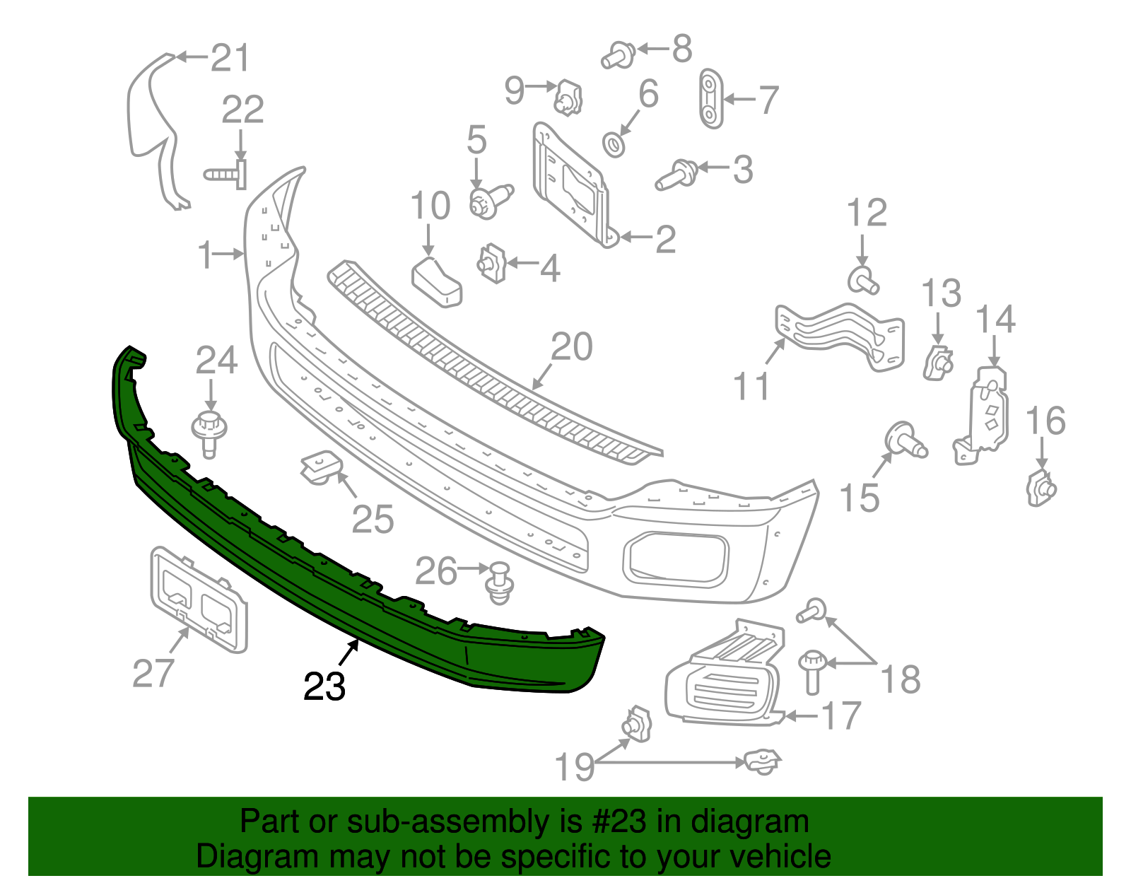 2011-2016 Ford Valance Panel BC3Z-17626-BA | Retail Performance Auto Parts