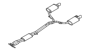 2013-2019 Lincoln MKT Muffler & Pipe DE9Z-5230-B | TascaParts.com