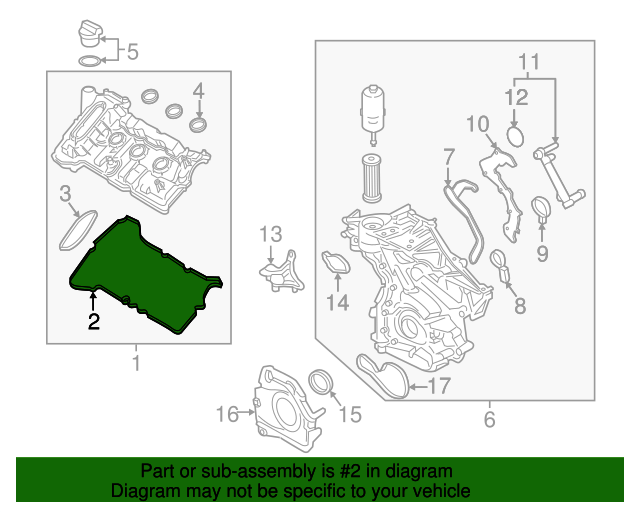 FT4Z-6584-A - Valve Cover Gasket 2015-2020 Ford | Ford Parts Connect