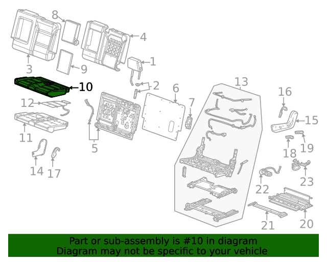 2021-2022 Cadillac Cushion Cover 84800422 | GMPartsDirect.com
