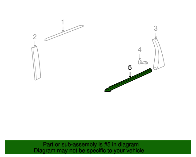 72910-SAA-013 - Belt Molding 2007-2008 Honda Fit | Honda Parts Online