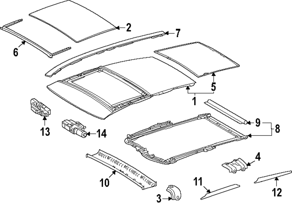 63201-0E250 - Sunroof Glass For 2023-2025 Lexus | Lexus OE Parts