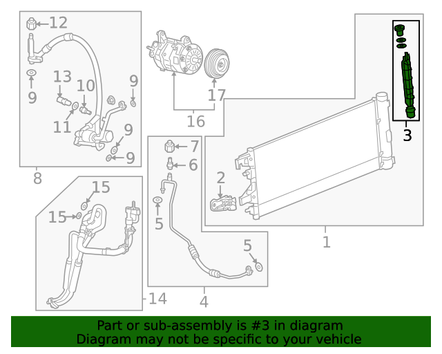2021-2024 GM Air Conditioning Receiver and Dehydrator 84364890 GM ...