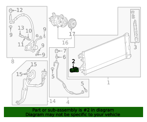 2021-2024 GM Air Conditioning Condenser Bracket 84364891 GM ...
