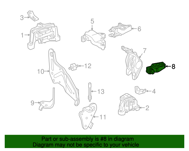 2462401209 - Lower Mount Support 2014-2020 Mercedes-Benz ...