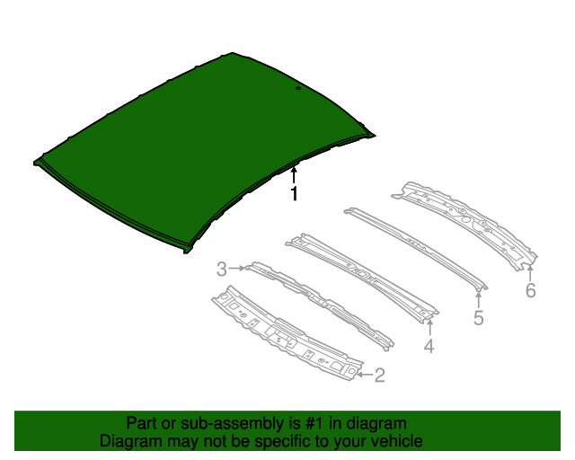 2017-2019 Kia Cadenza Roof Panel 67111 F6010 | QuirkParts
