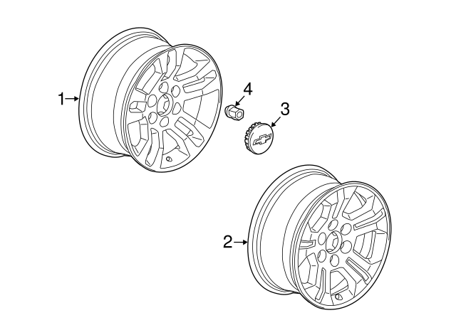 2014-2020 Chevrolet 18x8.5-Inch-Inch Aluminum Wheel 20937769 GM ...