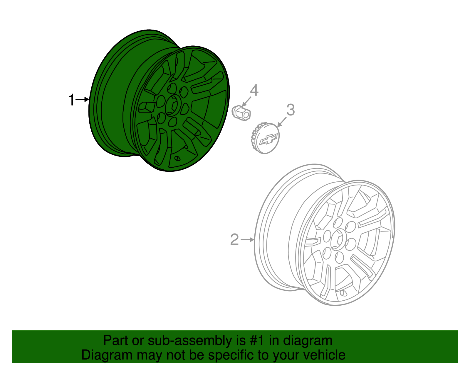 20937769 - 18x8.5-Inch-Inch Aluminum Wheel 2014-2020 Chevrolet | GMPartsNow
