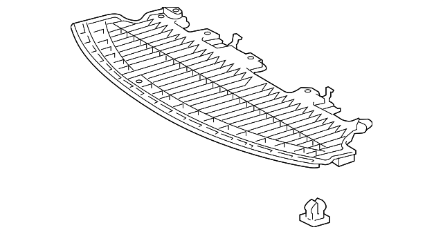 52618-02060 - Sound Absorber (Front, Lower) - 2014-2016 Toyota Corolla ...