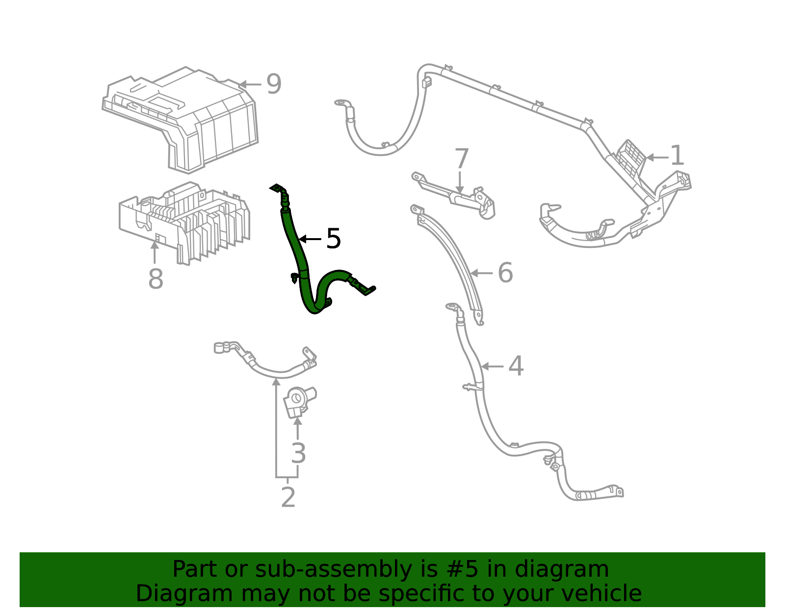 2020-2023 GM Alternator Battery Jumper Cable 84655061 GM ...