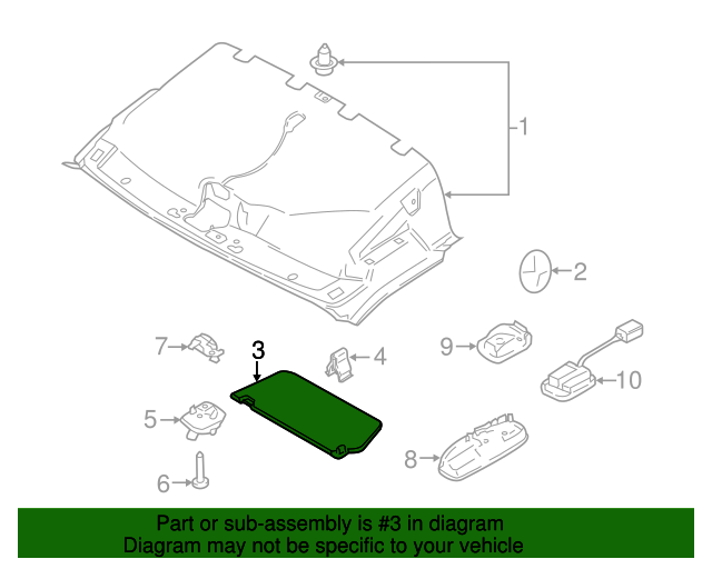 MK4Z-6104104-DB - Visor Assembly - Sun 2021-2024 Ford | AutoNation Parts