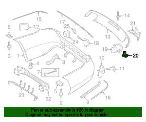2010-2019 Mercedes-Benz Bumper Cover Heat Shield Nut 000-990-32-62 | MB ...