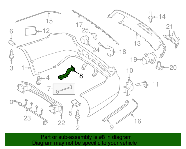 218-885-14-14 - Bumper Cover Bracket 2012-2018 Mercedes-Benz | Mercedes ...