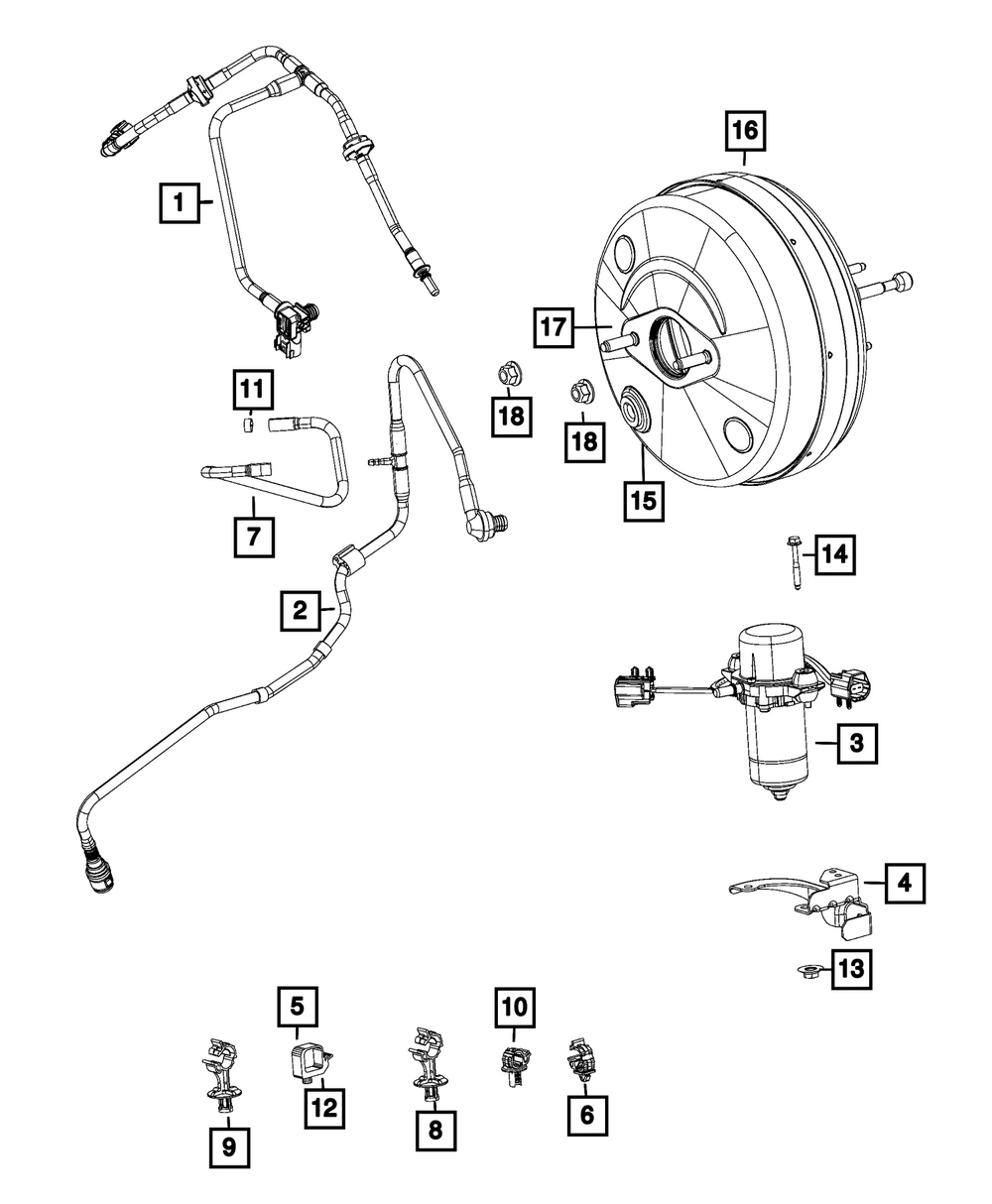 68508907AA - Brake Booster Vacuum Hose 2022-2025 Ram | Big 3 Auto Parts