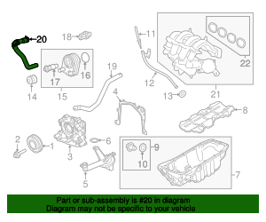 2016-2019 Ford Fiesta Engine Coolant Overflow Hose D2BZ-8B081-A ...