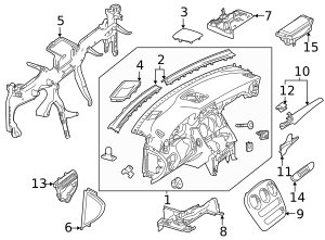 Center Bezel - Part #253-680-25-03 | Mercedes Parts Center