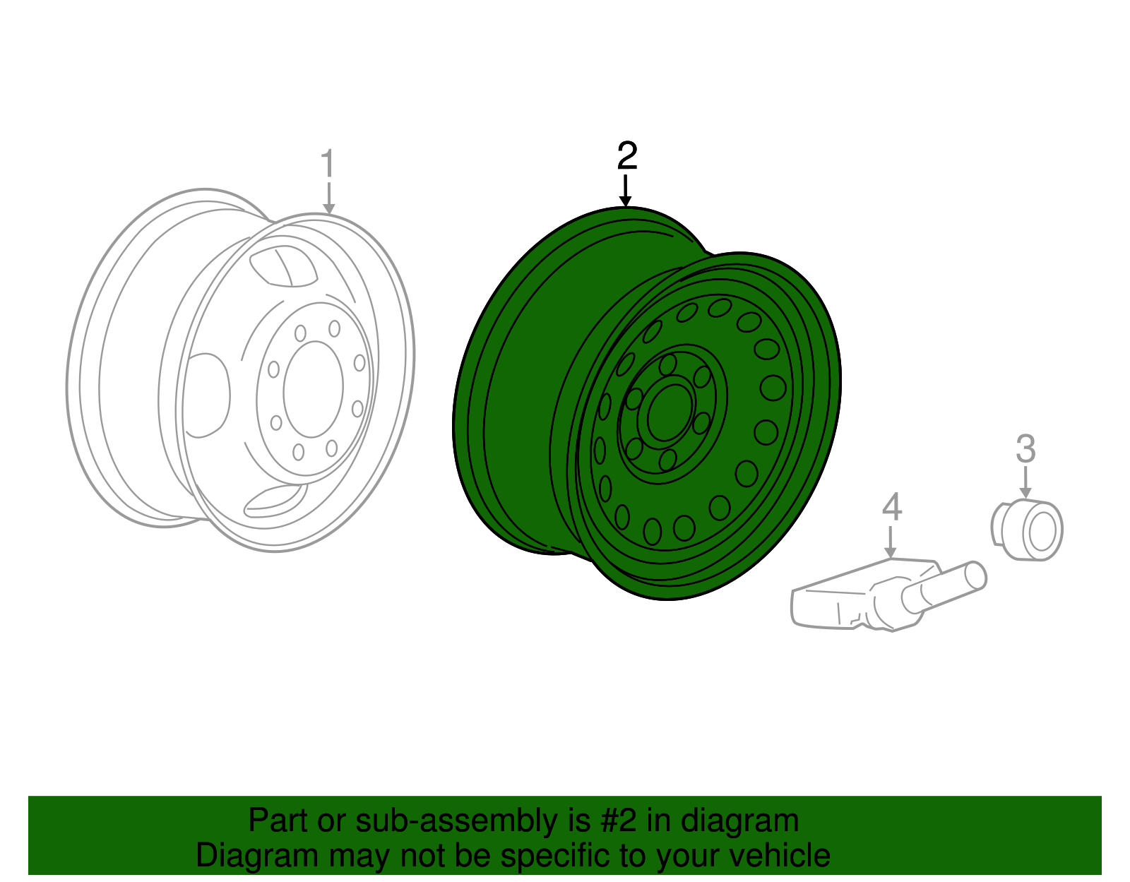 2011-2019 GM Wheel, Alloy 84020558 | GM Parts Center
