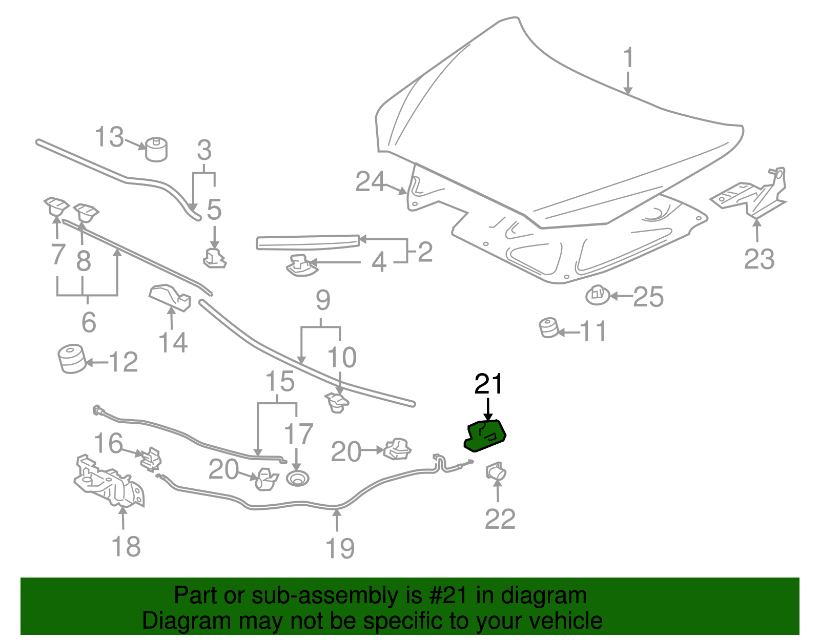 2007-2017 Mitsubishi Release Handle 5910A027XA | Mitsubishi Parts Warehouse