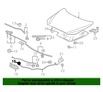 MR523317 - Support Rod Clip 2002-2024 Mitsubishi | Mitsubishi Direct Parts