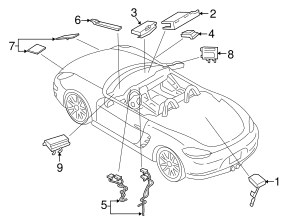9P1-035-504-A - Satellite Radio Antenna 2017-2023 Porsche ...